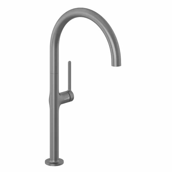 Смеситель для кухни Kludi Reef 50803N275 с поворотным изливом, матовый, однорычажный, с керамическим картриджем