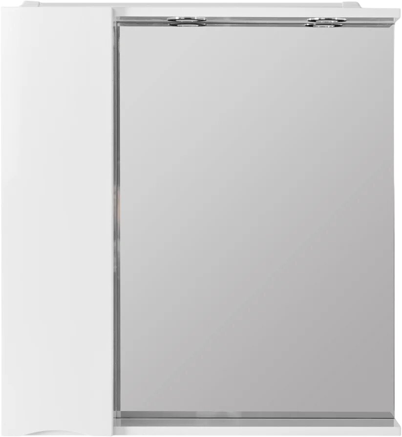 Зеркало BelBagno Marino 70 L со светодиодной подсветкой, с полкой, со шкафчиком, 70 см, с розеткой, белое
