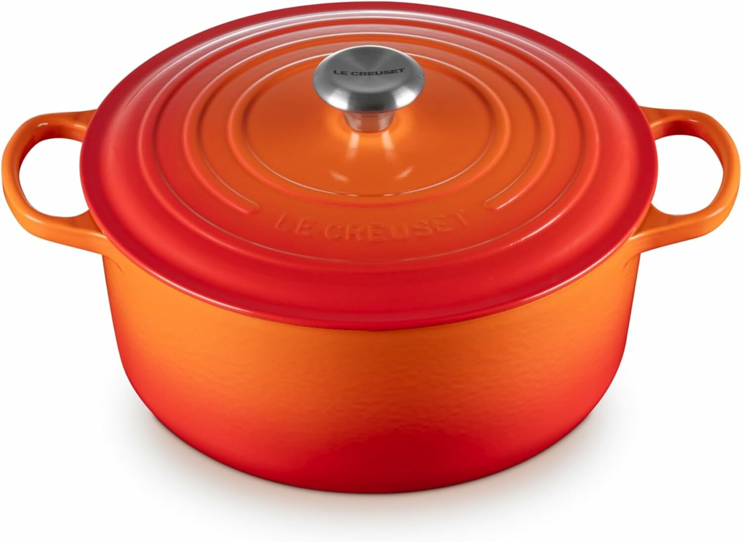 Жаровня Le Creuset с крышкой, диаметр 28 см чугунная, 6,7 л, цвет красная LS2501-282SS