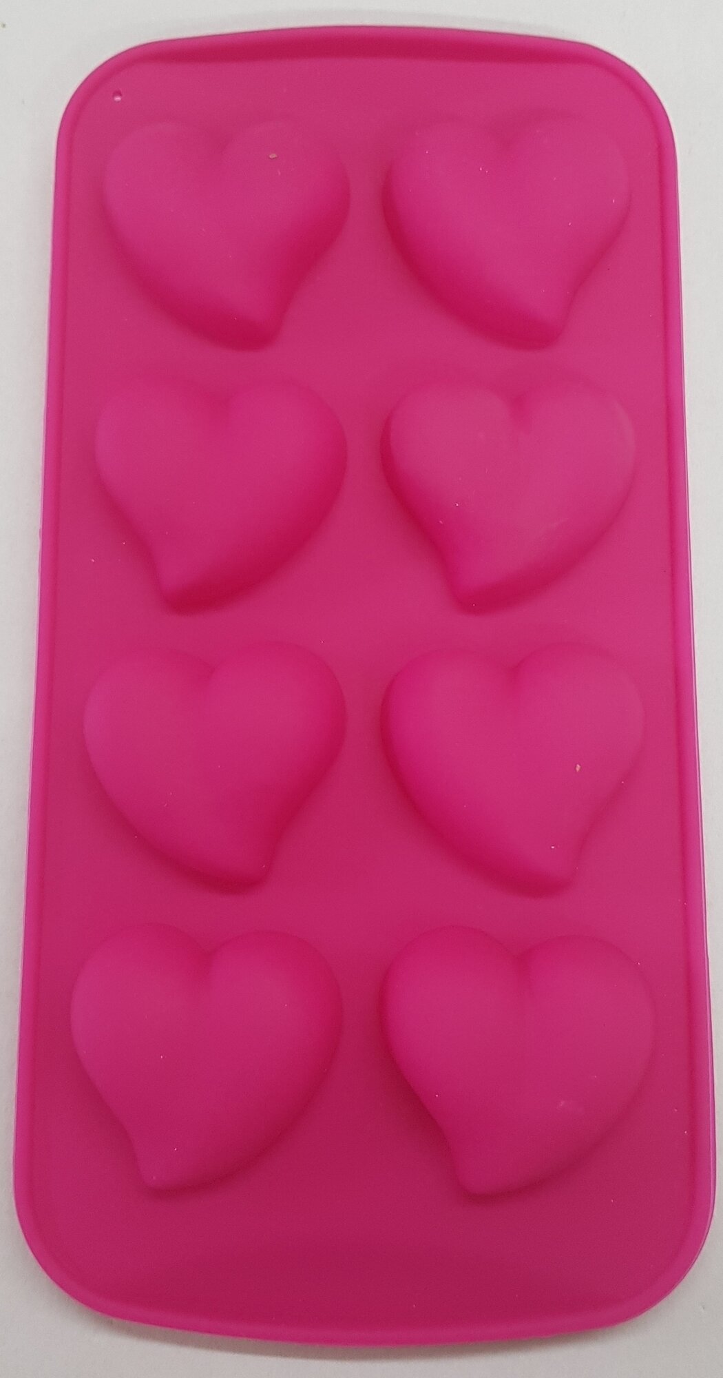 !09 Формочки для льда "Сердце" 8 ячеек силикон цвет микс