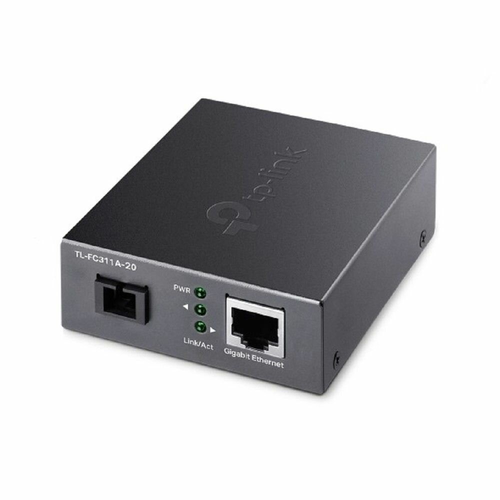Медиаконвертер Tp-Link FC311A-20, RJ45 1Гбит/с, WDM, автоопределение MDI/MDIX