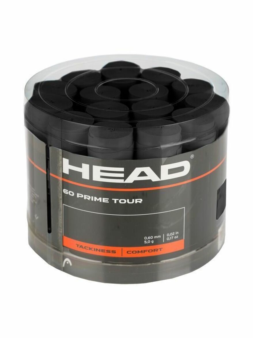 Овергрипы намотка для ракетки Head Prime Tour 60 pcs Pack (Overgrip) BK Унисекс