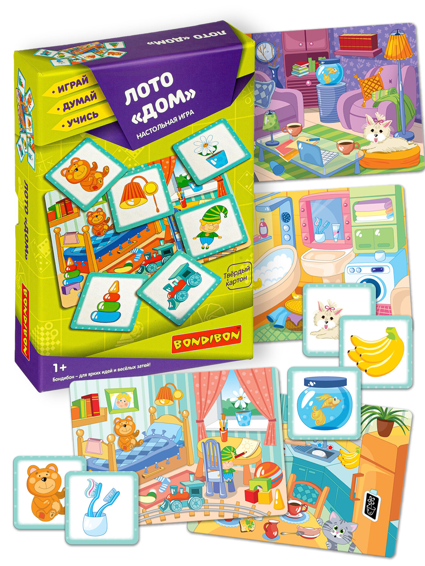 Настольная игра лото "ДОМ" Играй Думай Учись Bondibon