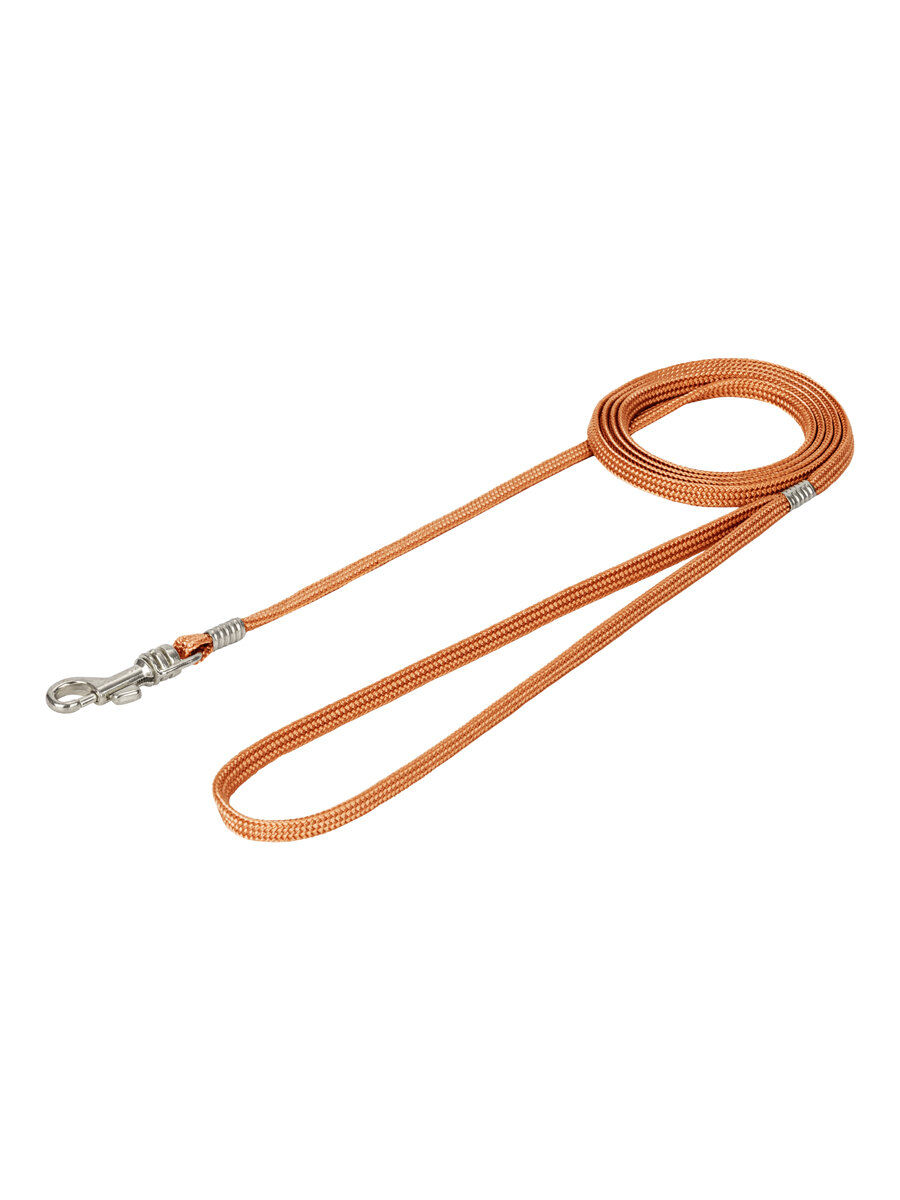 Поводок для собак с карабином Zoo One, (лента-чулок) обжим, ширина 5 мм, длина 120 см (светло-коричневый), 73-2483