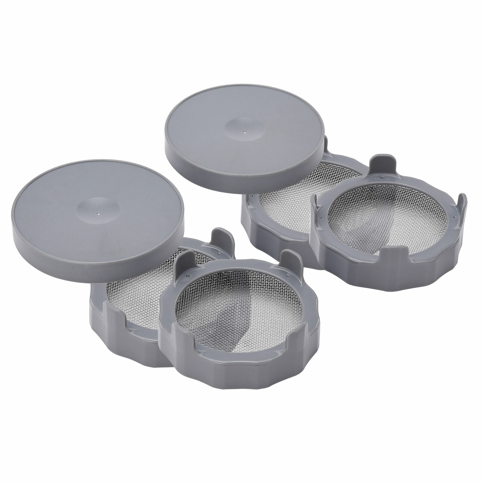 Крышка для банки Mason, АБС-пластик с сеткой из нержавеющей стали, откидная, для широкого горлышка