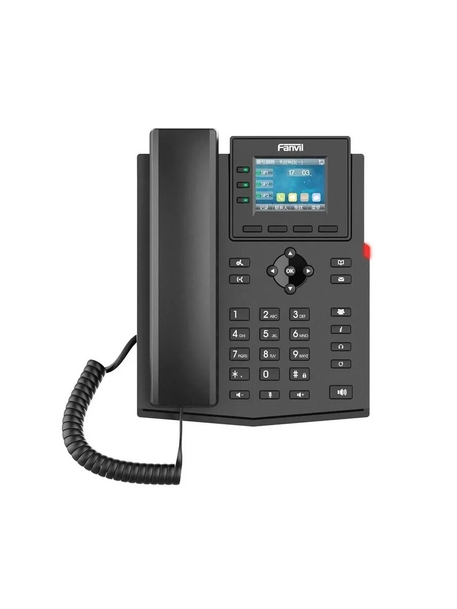 Телефон IP X303-2 Wire черный