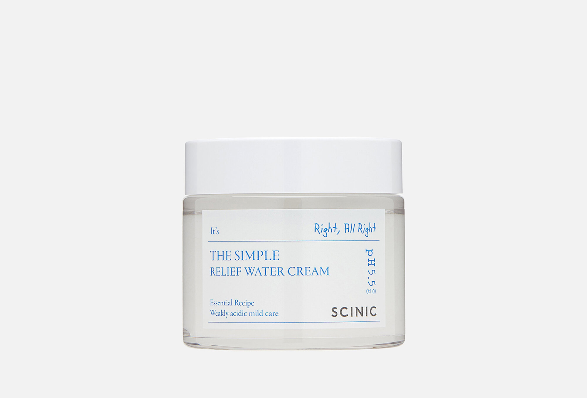 Восстанавливающий крем для чувствительной кожи SCINIC The Simple Relief Water Cream 80 мл