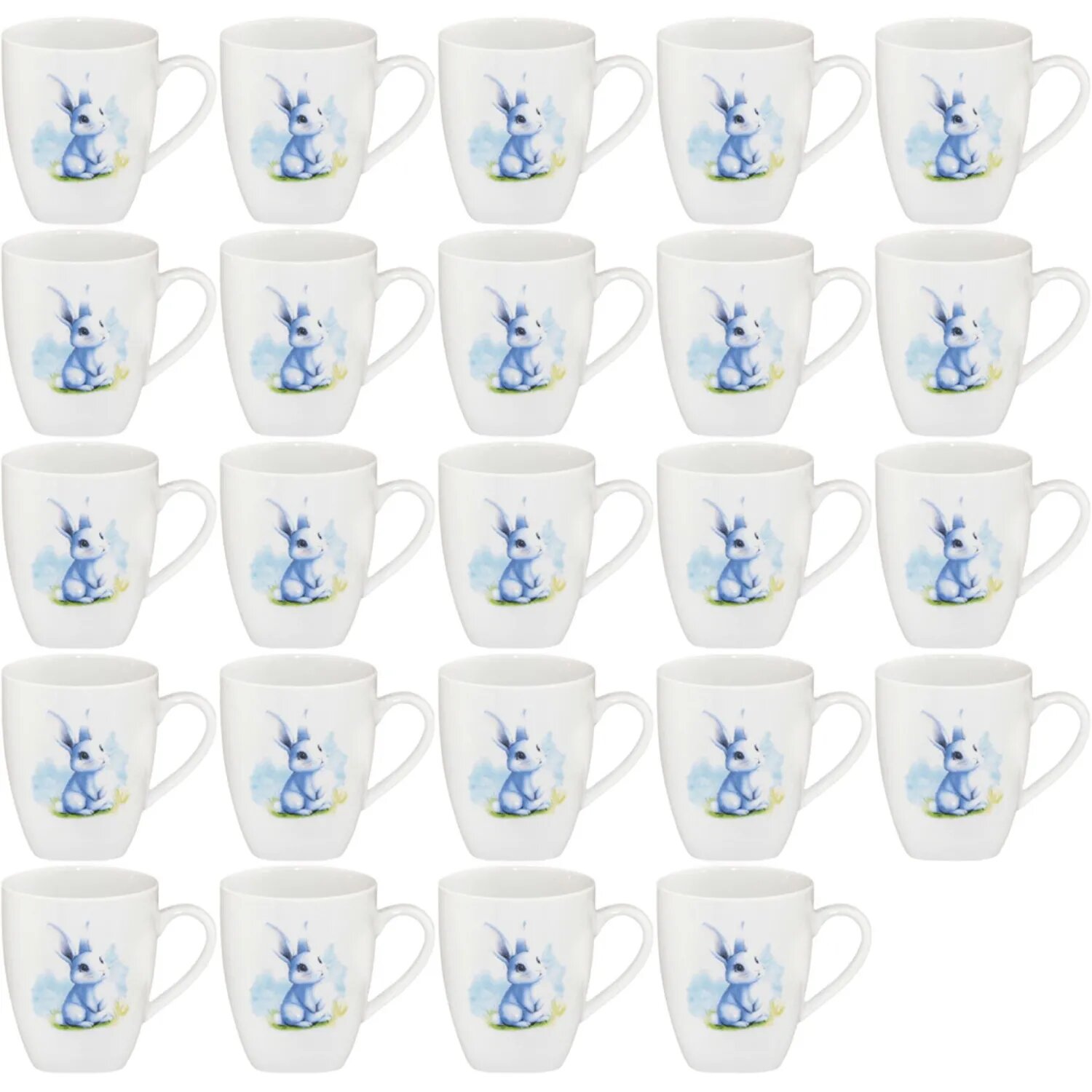 Кружка 210 мл Глория Зайка голубой 24 шт/уп