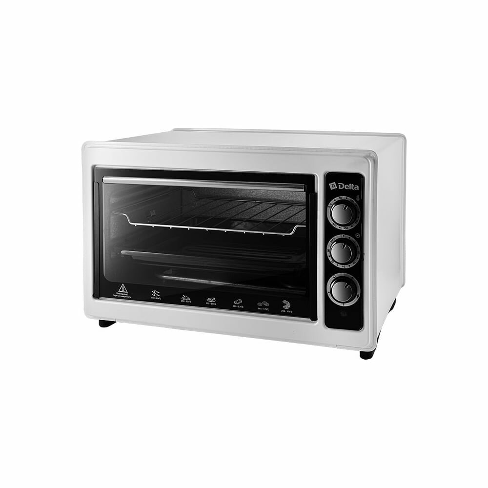 Мини-печь "DELTA" D-0123, механическое управление, таймер, 3 режима, белый, 37 л