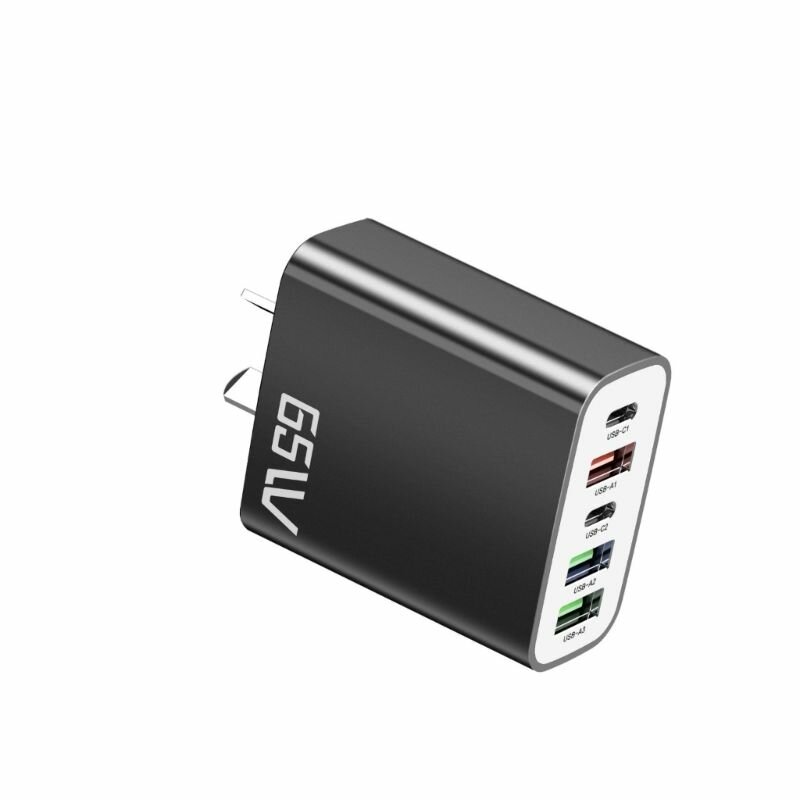 Блок быстрой зарядки 5V3A компактный настенный зарядник для путешествий, Черный - AU