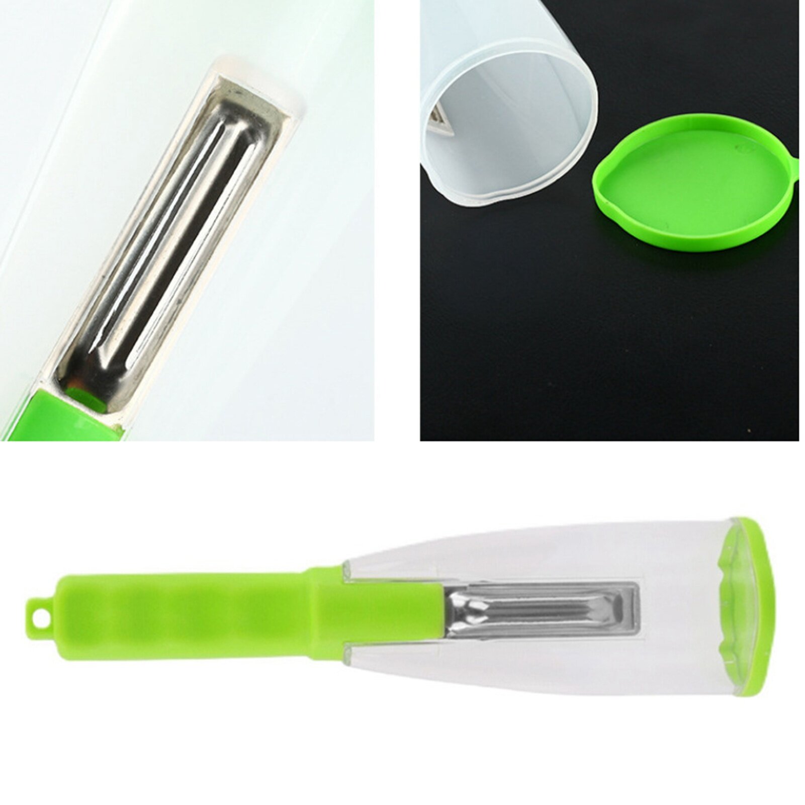 Storage Peeler Stainless Steel Blade Multifunctional Fruit Vegetable with Container Kitchen Supplies
