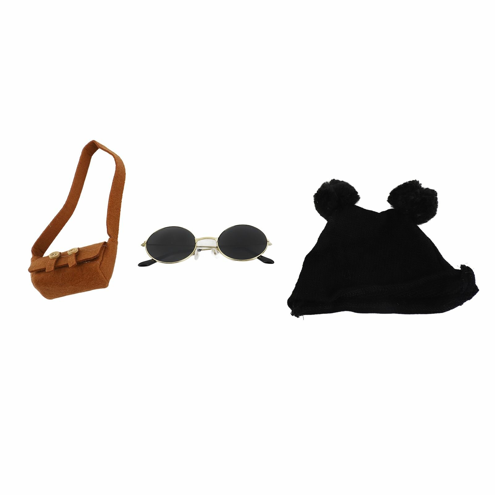 Модная одежда для куклы-уточки, плюшевая утка в черной шляпе, коричневый свитер и солнцезащитные очки, очаровательный наряд для детей и коллекционеров