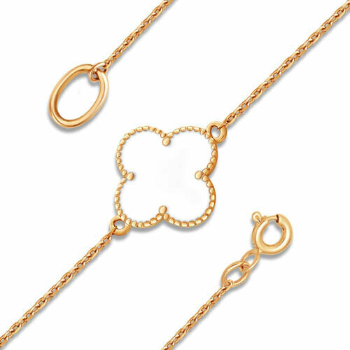 Браслет, золото, 585 проба, эмаль