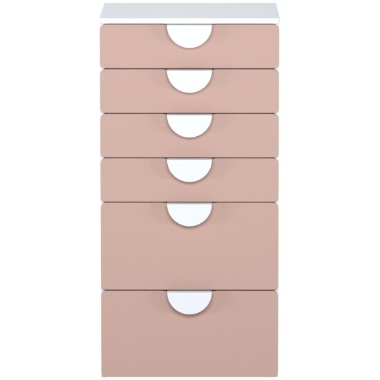 Комод Гуд Лакк S02528 пикси 6 ящиков 60x57x123, мечтательный пион