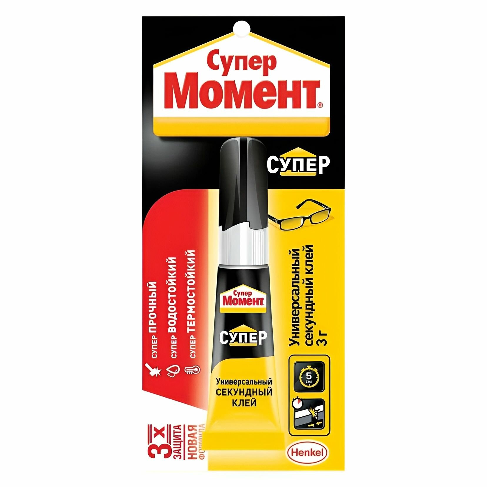 Супер Клей Момент Прозрачный Секундный 3 г