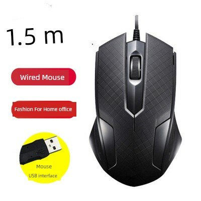 3.2m 5m Удлиненная кабельная мышь с двумя плоскими USB-портами, проводная настольная мышь для ноутбука, PS2 business