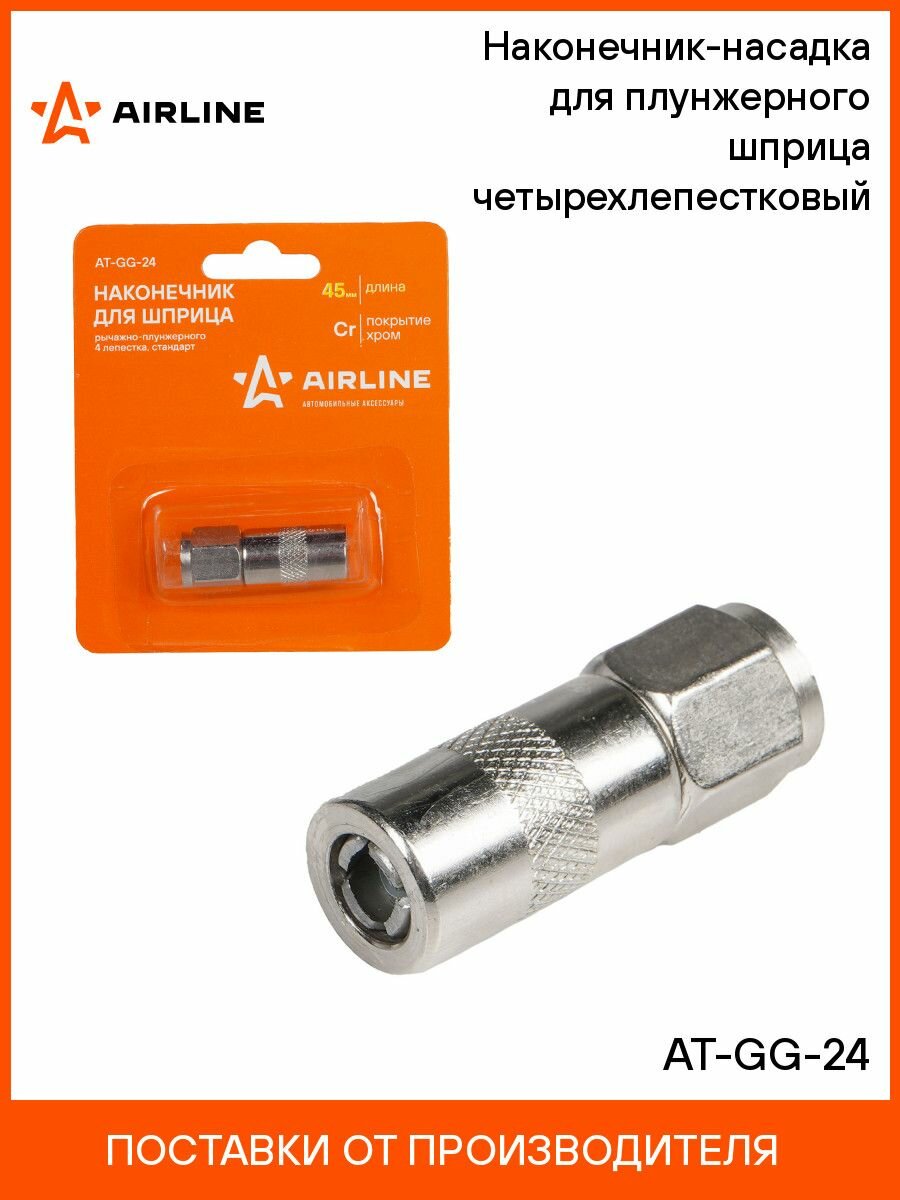 Насадка 2 шт на плунжерный шприц для смазки AIRLINE AT-GG-24