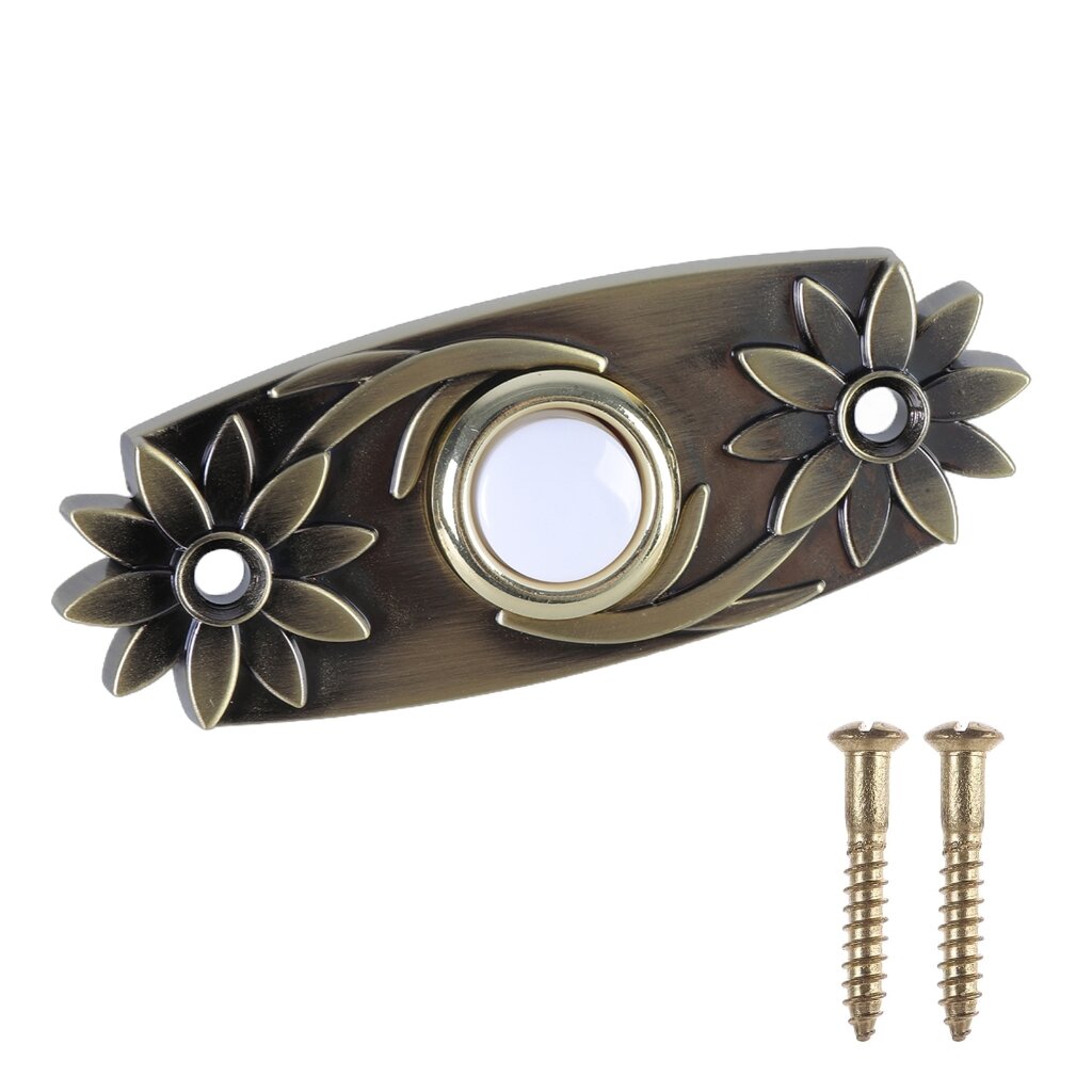 Кнопка Дверного Звонка Со Светодиодной Подсветкой Латунная Жесткая Проводка Нажимная Кнопка Дверного Звонка Кнопочные Настенные Переключатели Дверного Звонка