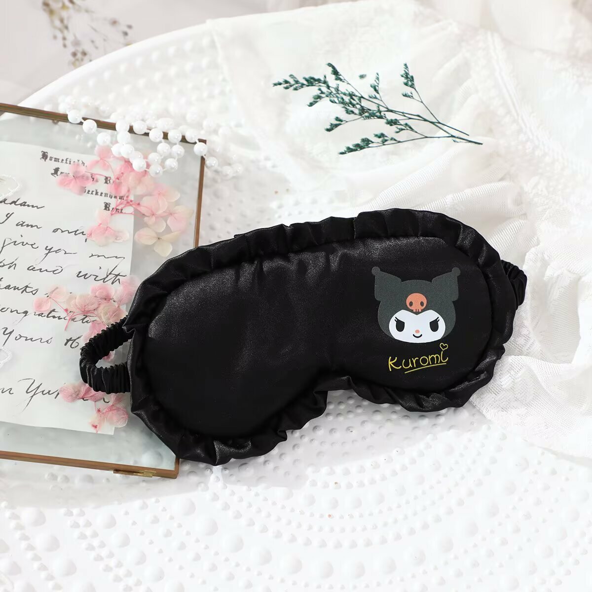 Милая мультяшная маска для сна, дорожная маска для глаз, светонепроницаемая маска для глаз для студентов и девушек, снимает усталость глаз, дышащая защитная маска для глаз из ледяного шелка.