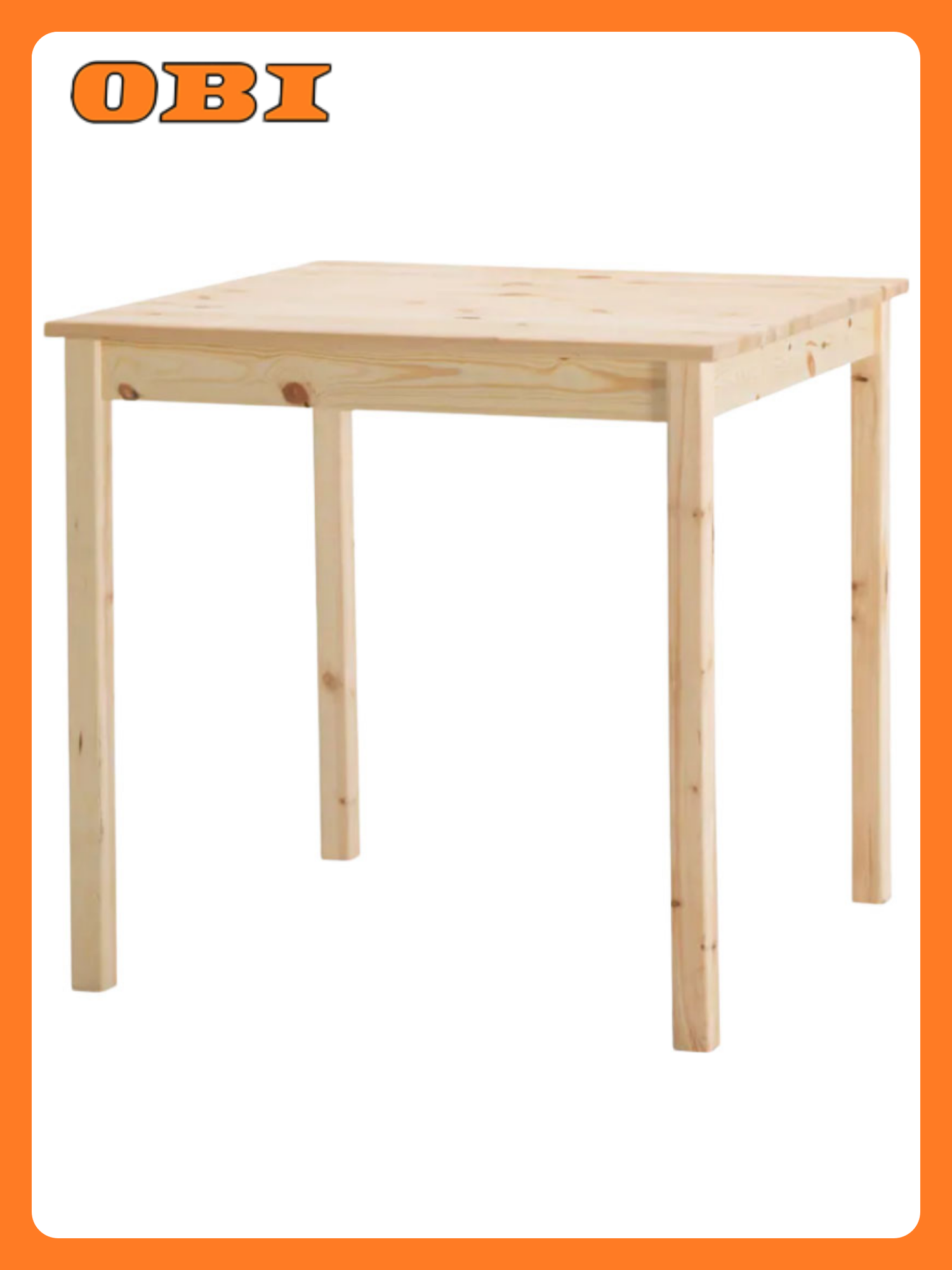 Обеденный стол икеа "сосна", массив дерева, 75х75х73 см, бежевый