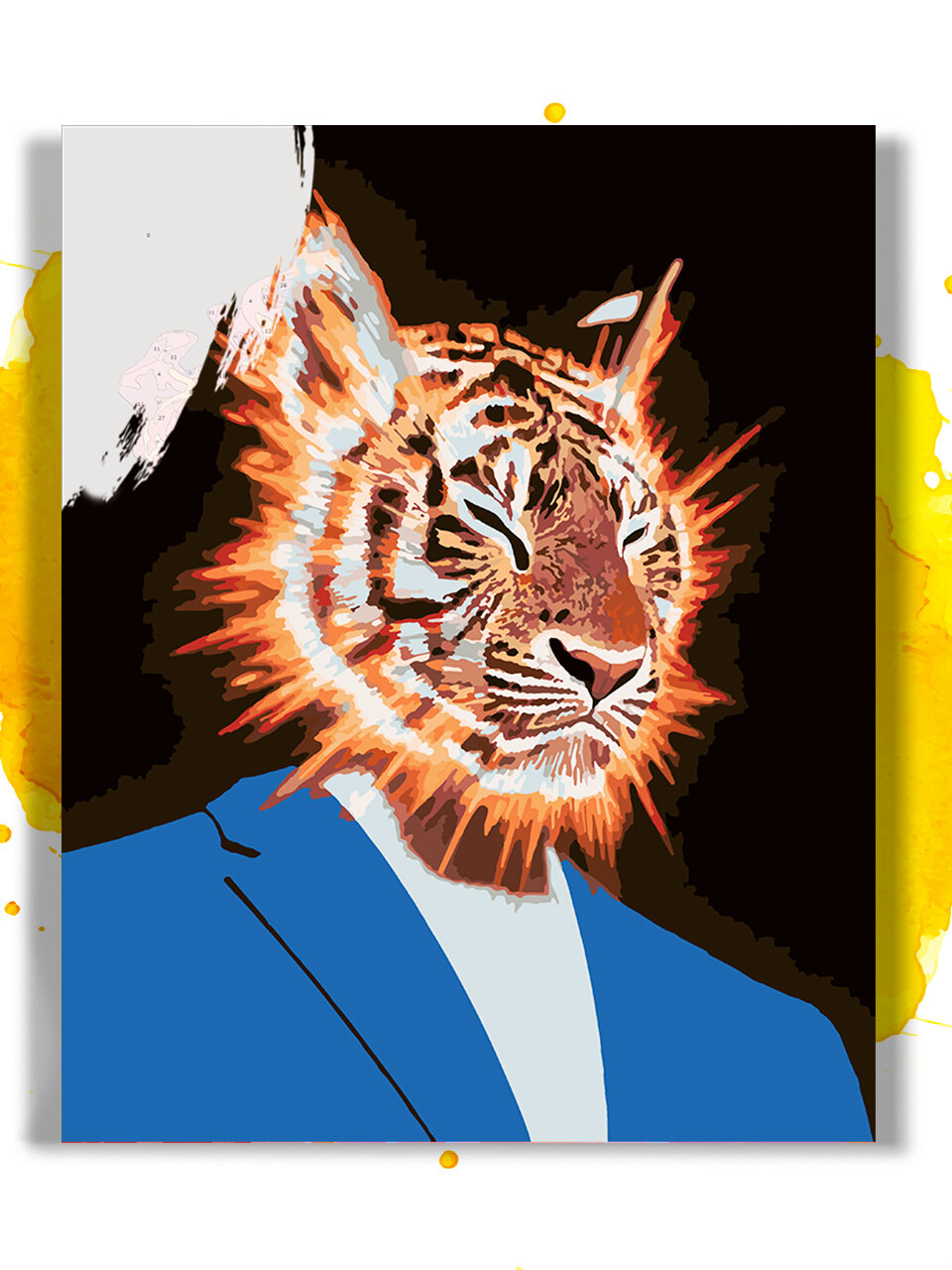 Картина по номерам на холсте Огненный тигр, 40 х 50 см