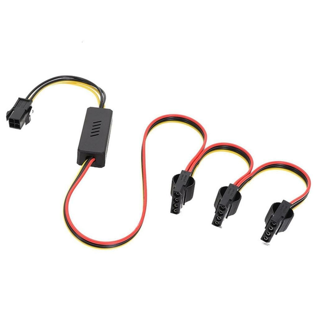 4Pin CPU — 4Pin Molex переходник для HDD, Один на троих