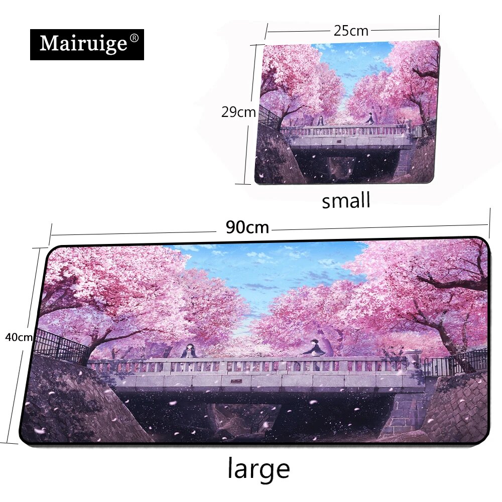 Розовый коврик для мыши Sakura Xxxl, Настольный коврик, компьютерный коврик, милые офисные аксессуары, клавиатура, ПК, игровой ноутбук, Настольный коврик, коврики