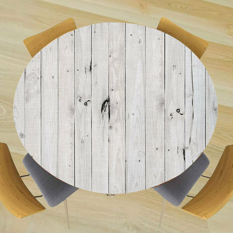 Современная простая скатерть из полиэстера и льна, круглая, для гостиной, кофейного стола, теплоизоляционная подложка, односторонняя цифровая печать, устойчивая к пятнам и пыли