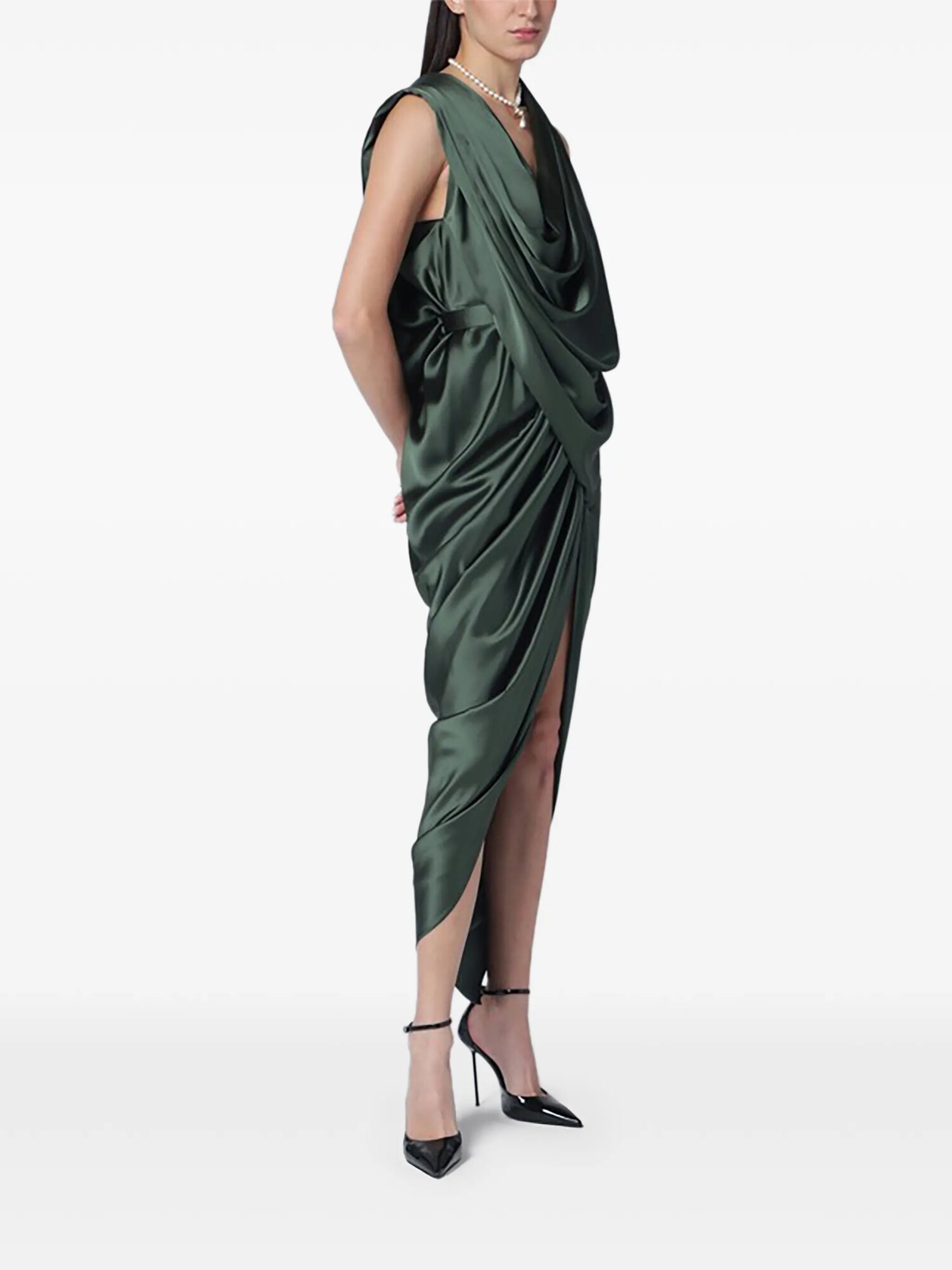 Платье Vivienne Westwood Draped split dress, размер 40, green — фото 1