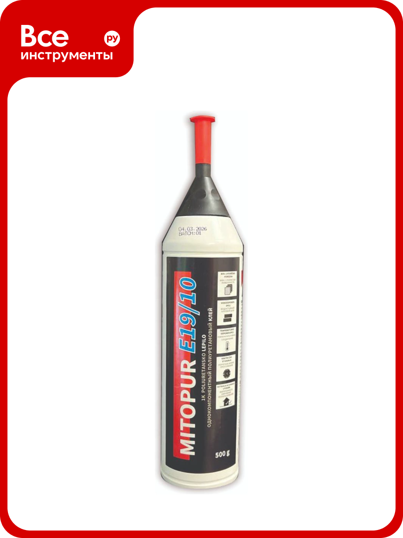 Жидкий столярный быстросхватывающий полиуретановый клей MITOL D4, MITOPUR E19/10, влагостойкий, без запаха