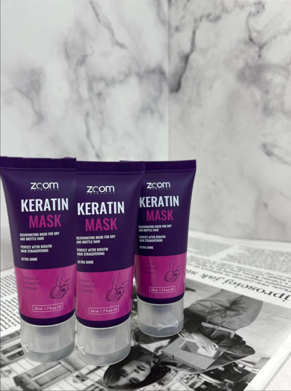 Комплект маска кондиционирующая ZOOM KERATIN Mask 50 ml - 3 шт