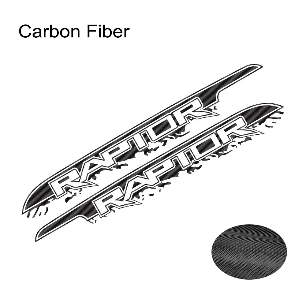 Наклейка на дверь Ford F150 Raptor Carbon Fiber 2007-2024