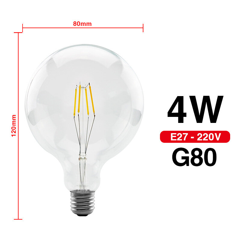 Кросс-бордер Эдисон LED лампа с нитью накаливания энергосберегающая лампа E27 с винтовым основанием прозрачное стекло ретро E14 лампа для освещения гостиной