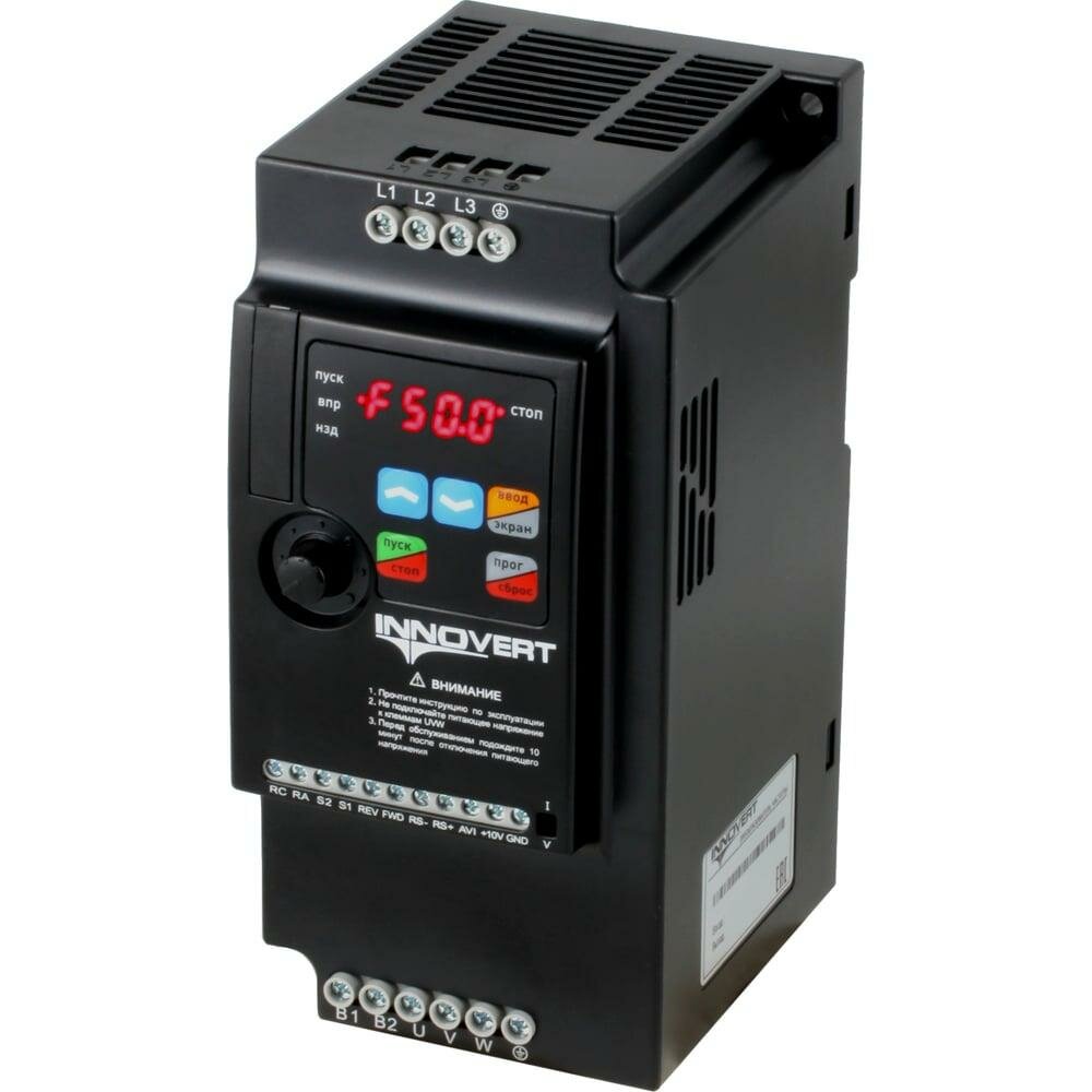 Преобразователь INNOVERT ISD mini PLUS, выходной ток 8.6 А 4,0 кВтx380 В ISD402M43E