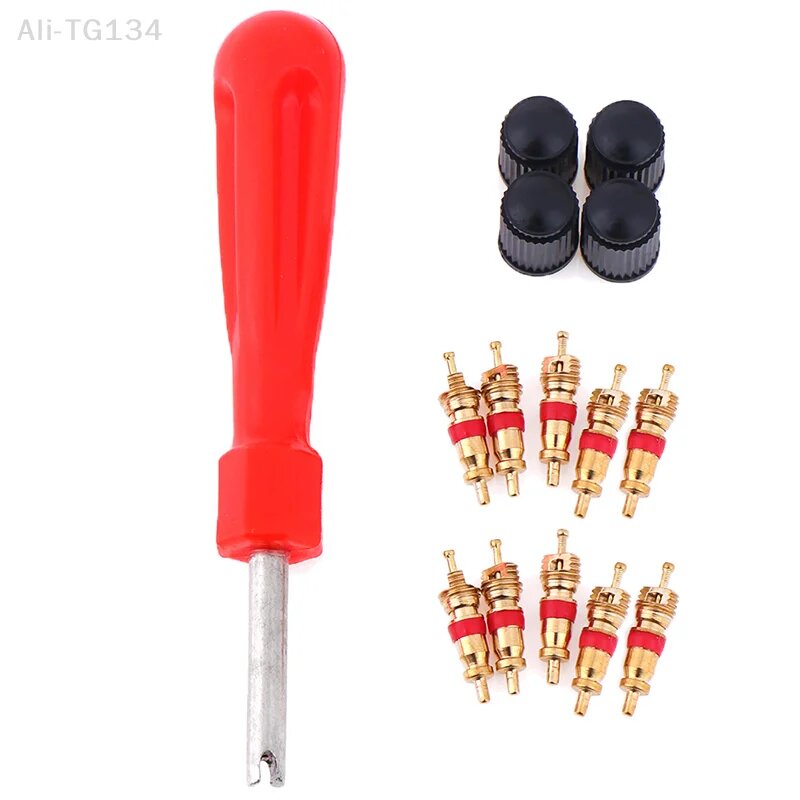 15 Медных Колпачков Для Ниппелей Шин Для Автомобилей, Мотоциклов, Велосипедов, Инструмент Для Снятия Вакуумных Ниппелей