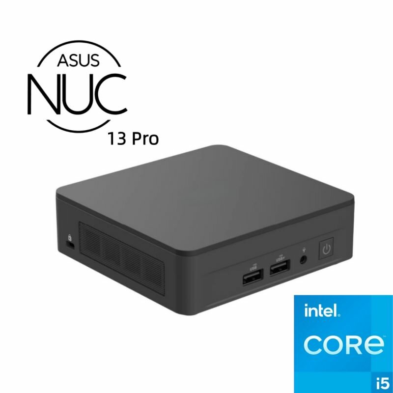 ASUS NUC 13 Pro NUC13ANKH5, Intel Core i5-13420H, RAM 64 ГБ, SSD 2048ГБ, UHD Graphics, Win11 Pro, WiFi 6E, BT5.3, чёрный