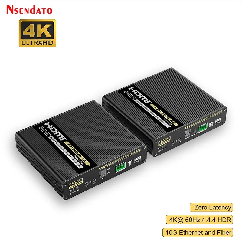 HDMI оптический удлинитель Nsendato 4K 40 км, UK Plug