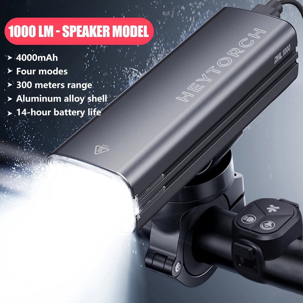 Велофонарь HEYTORCH 1000LM, 4000mAh, With Horn model