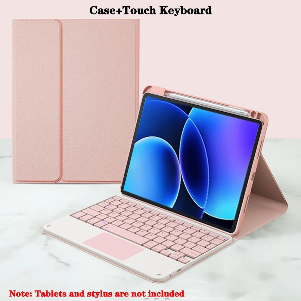 Розовый чехол-клавиатура для Xiaomi Pad 8/8 Pro, English
