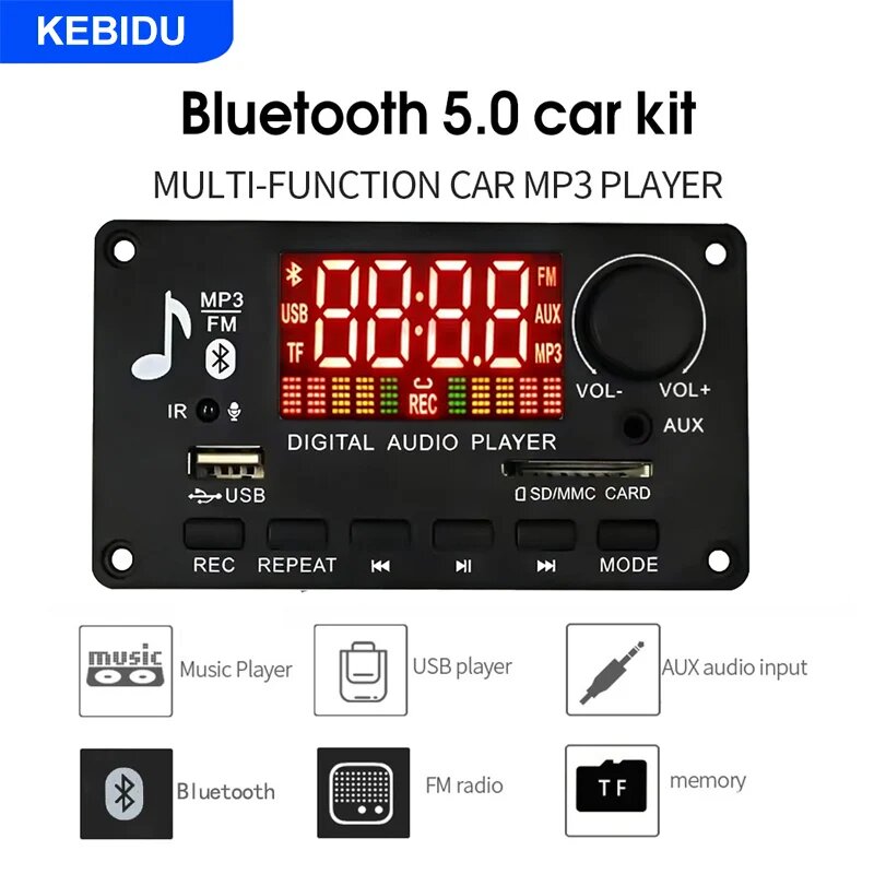 KEBIDU JQ-D009BT Аудиоплеер с Bluetooth 5.0 80 Вт