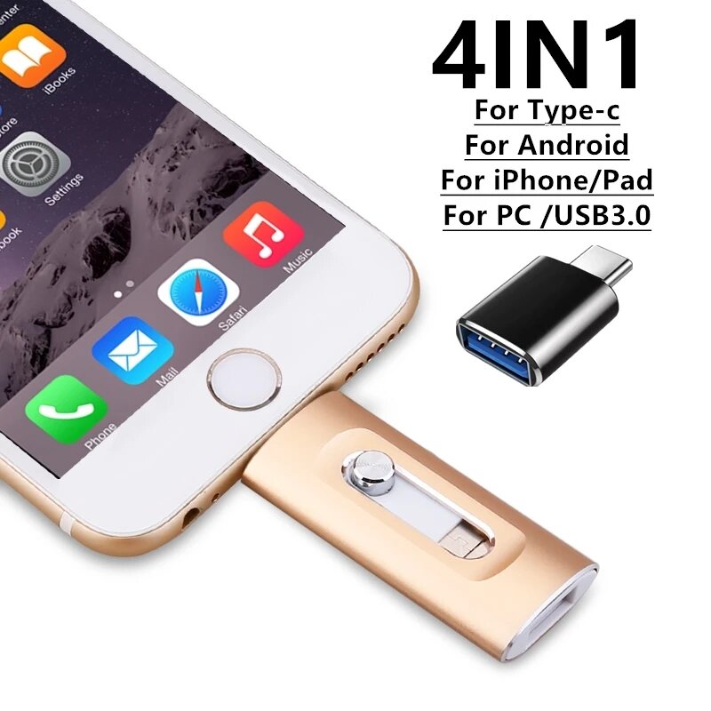 BiNFUL AD34 USB 3.1 флешка для iPhone 5-17 512 ГБ / 256 ГБ / 128 ГБ