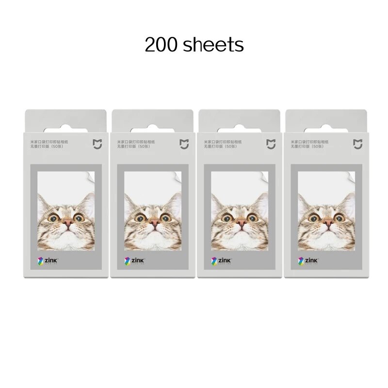 MIJIA зинк фотобумага для карманного принтера 3 дюйма 200sheets Paper