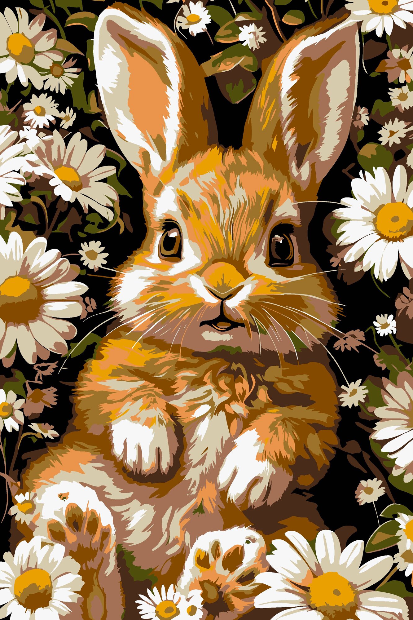 Детская картина по номерам E3277 "Кролики" 20x30