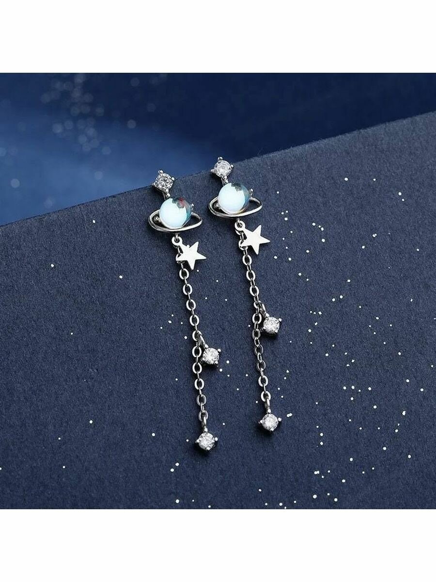 Серьги непарные, эмаль