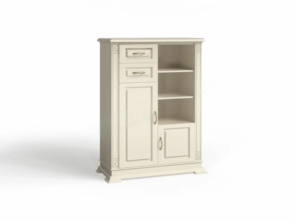 Комод Верди №194 из Массива сосны, 2 ящ, 90х45х130 см, классический орех 2