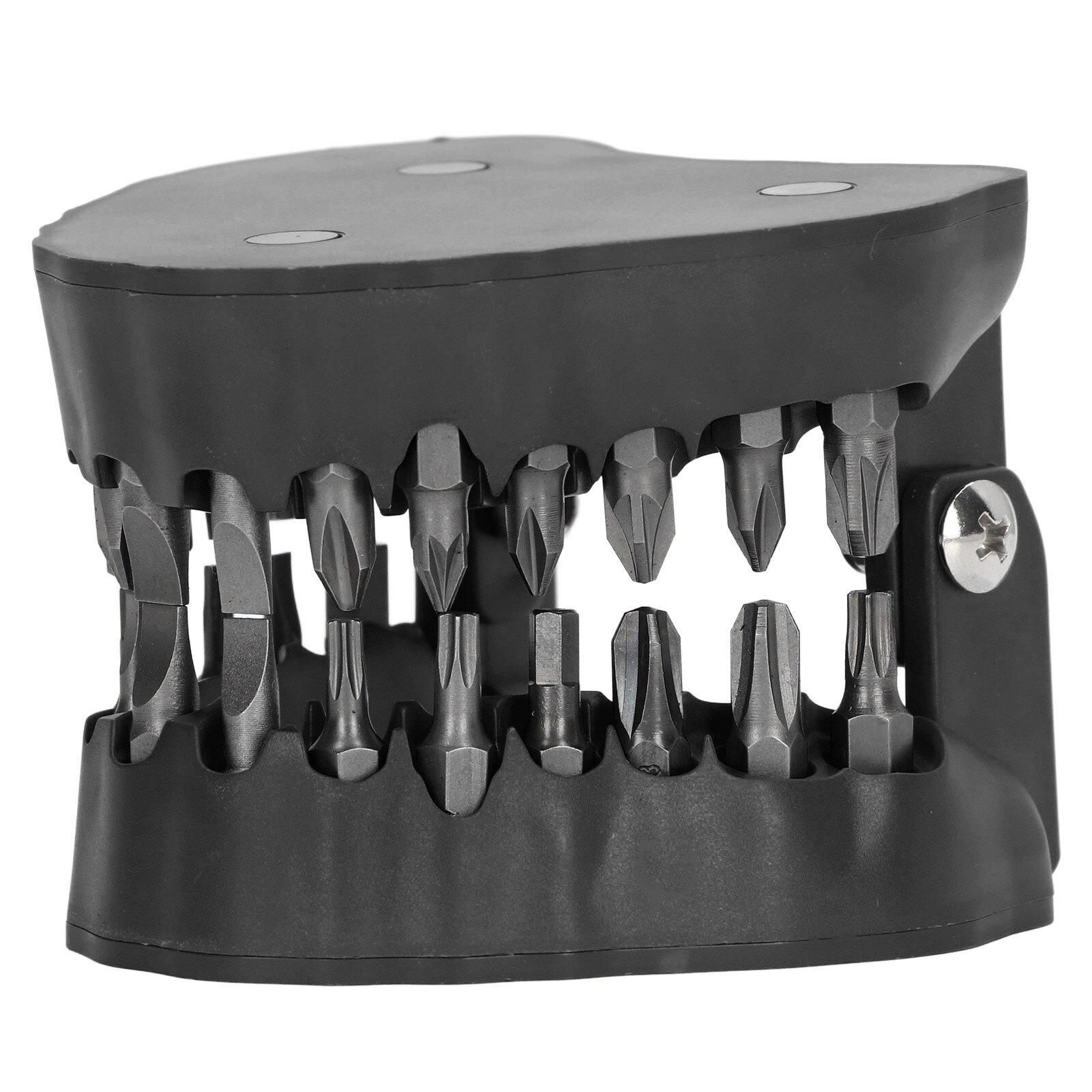 Магнитный держатель для сверла для протезов, держатель для сверл из нержавеющей стали с 28 сверлами, аксессуары для домашних инструментов, черный