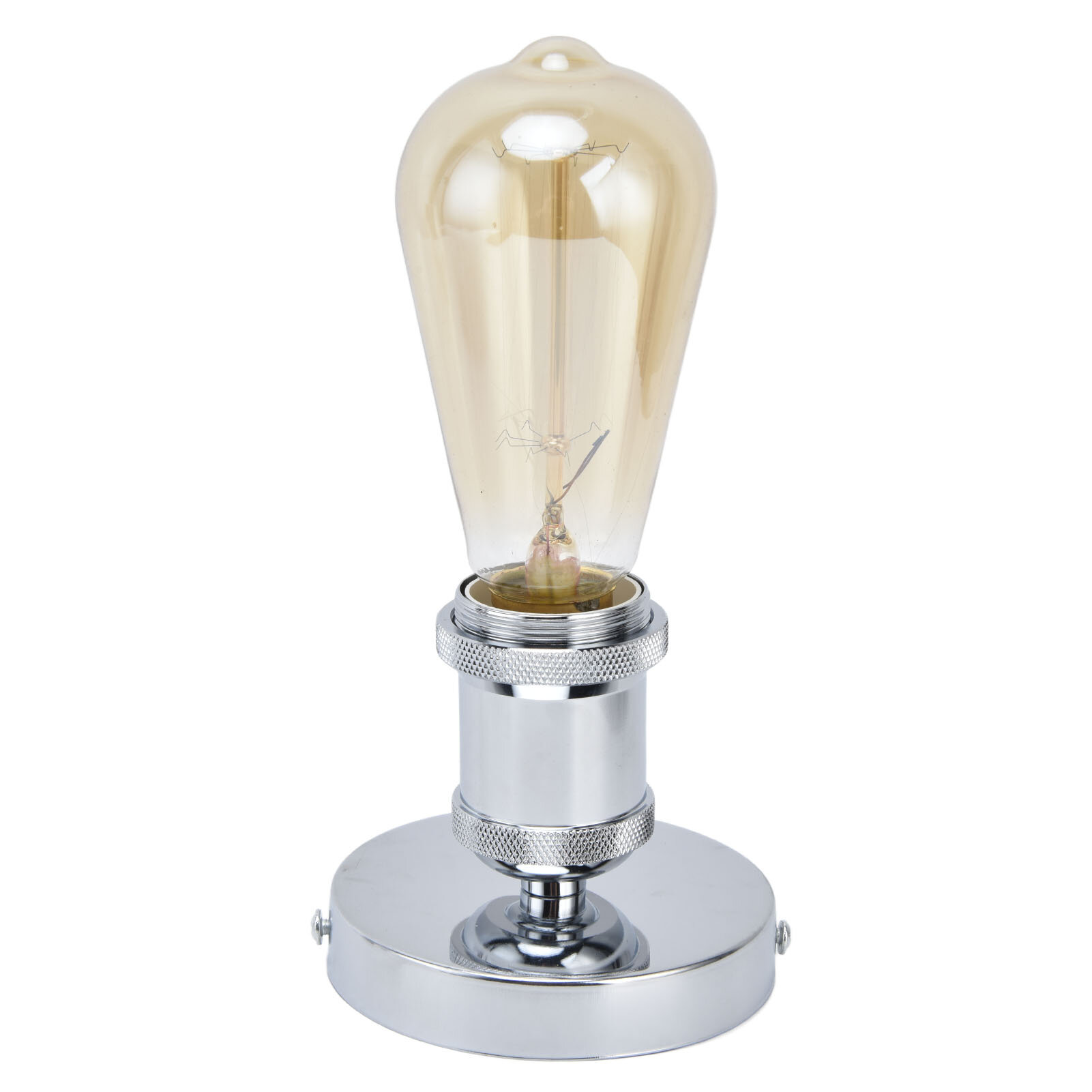 Винтажный цоколь для лампы E26 E27, потолочный держатель лампы с аксессуарами для кухни, спальни, гостиной, 100 240 В, серебро