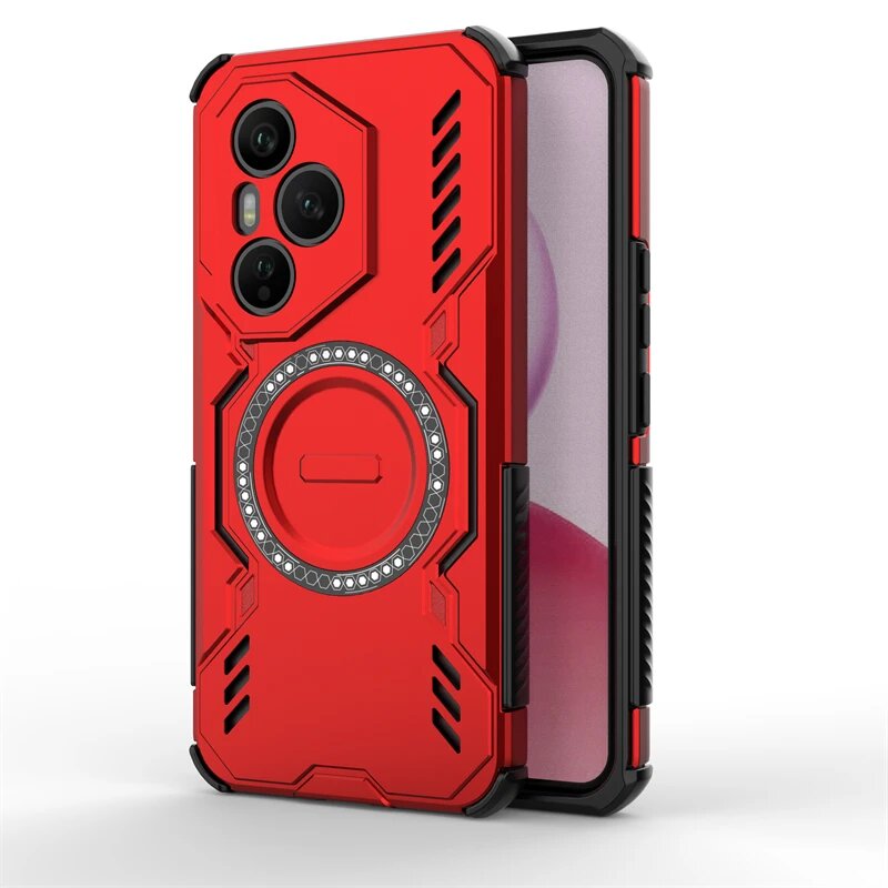 Красный противоударный чехол для Honor 400 Pro