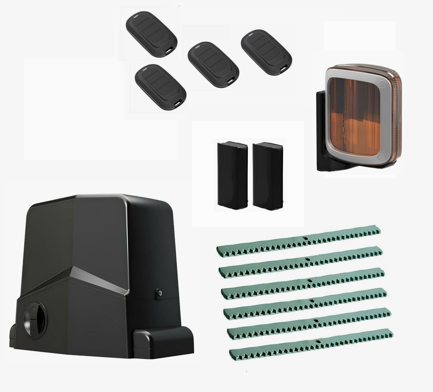 Автоматика для откатных ворот ARW-600MKIT FULL6-A-T4, комплект: привод, 4 пульта, лампа, фотоэлементы, 6 реек