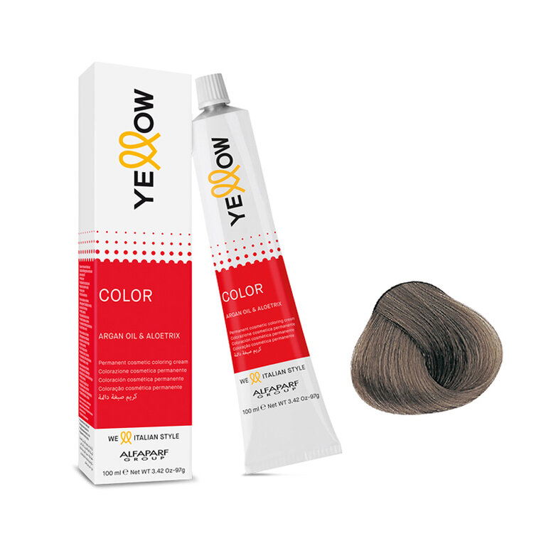 YELLOW PROFESSIONAL Ye Color Permanent Coloring Cream Ye Color Перманентная крем краска 8.1 100 мл